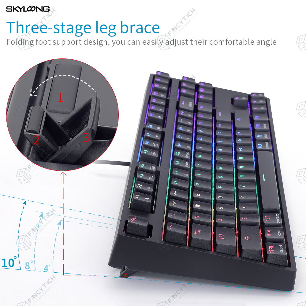 ENG keys Hot-Swap GK87 Skyloong คีย์บอร์ด gaming keyboard TKL 87Keys ...