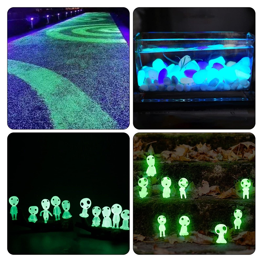 10Pcs/set Luminous Tree Spirits Micro Landscape Figure Ornament Outdoor ...
