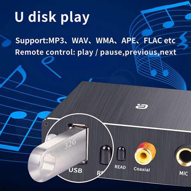 Wireless Bluetooth 5.0 Receiver Audio DAC Converter U-Disk Player KTV ...