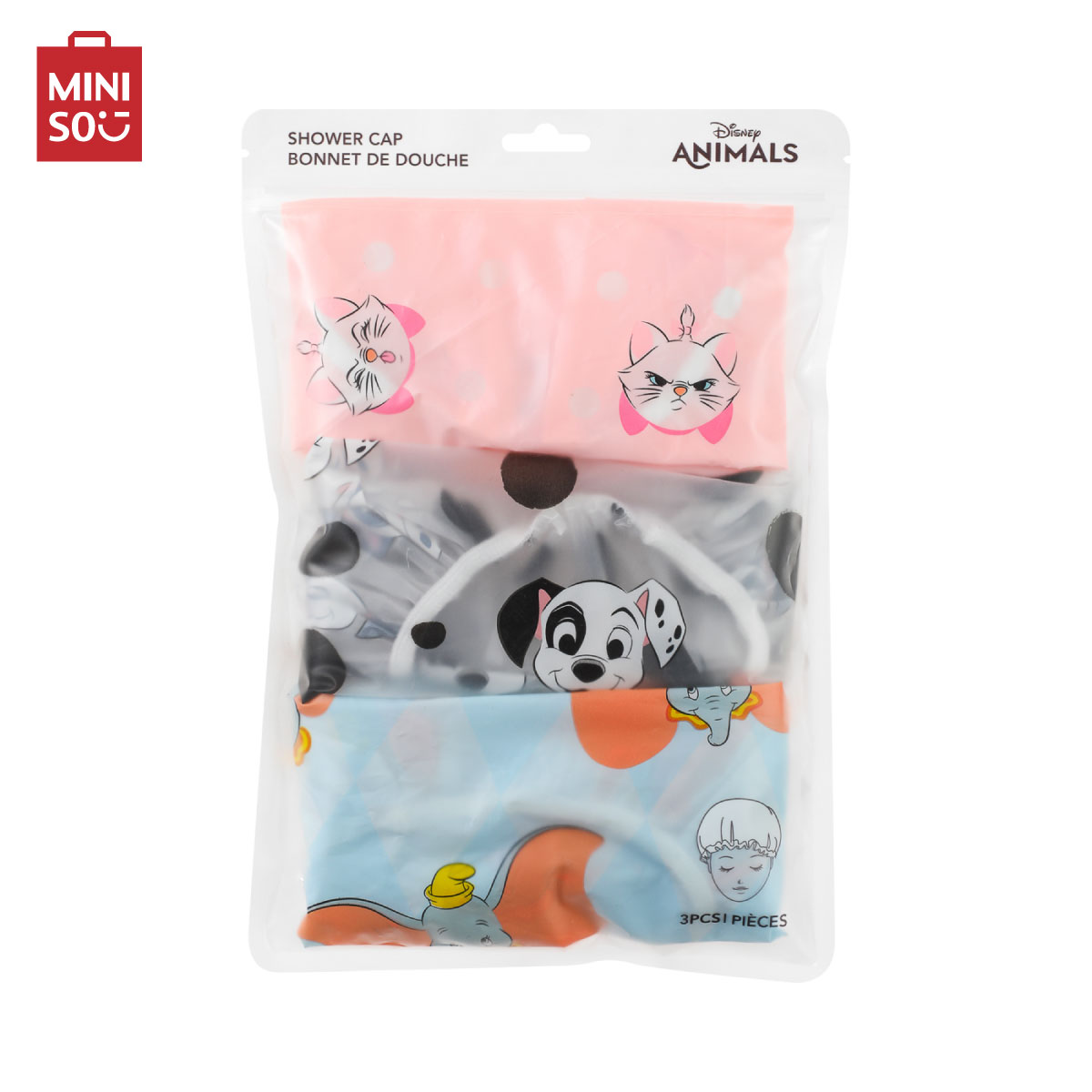 Miniso หมวกอาบน้ำ หมวกคลุมผม หมวกคลุมอาบน้ำ Disney Animals Collection 3 ...