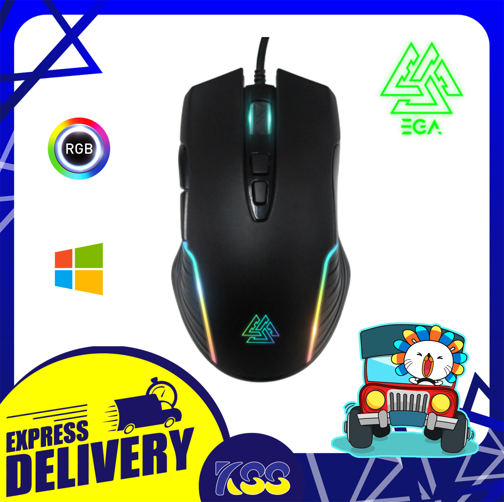 เมาส์เกมมิ่ง เมาส์มาโคร EGA TYPE M5 GAMING MOUSE รับประกัน 2 ปี - KSS ...