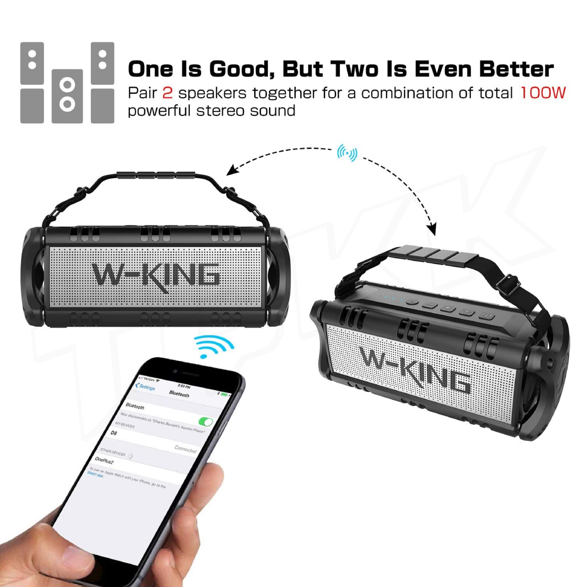 มาใหม่ Wking D8 2021 ของแท้ ลำโพงคุณภาพเสียงทรงพลัง เชื่อมได้2ตัวกำลัง ...