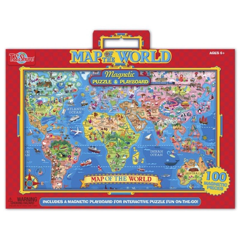 [พร้อมส่ง] T.S.Shure Map of the World and Animal Magnetic Playboard and ...