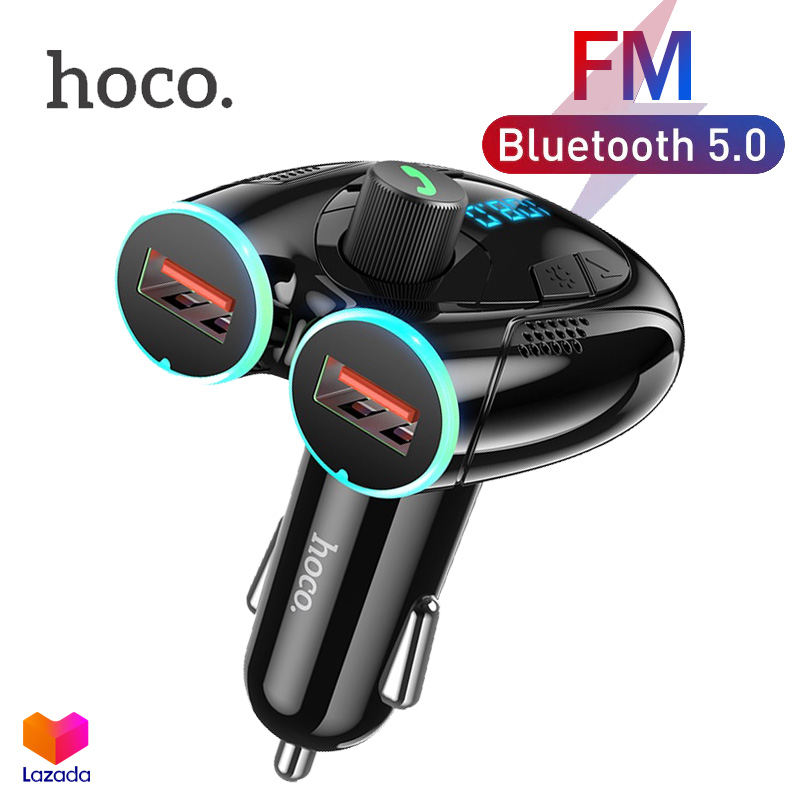 Hoco HK34 MP3 อุปกรณ์รับสัญญาณบลูทูธในรถยนต์ รองรับ Flash Drive USB / TF Card / Car Charger ...