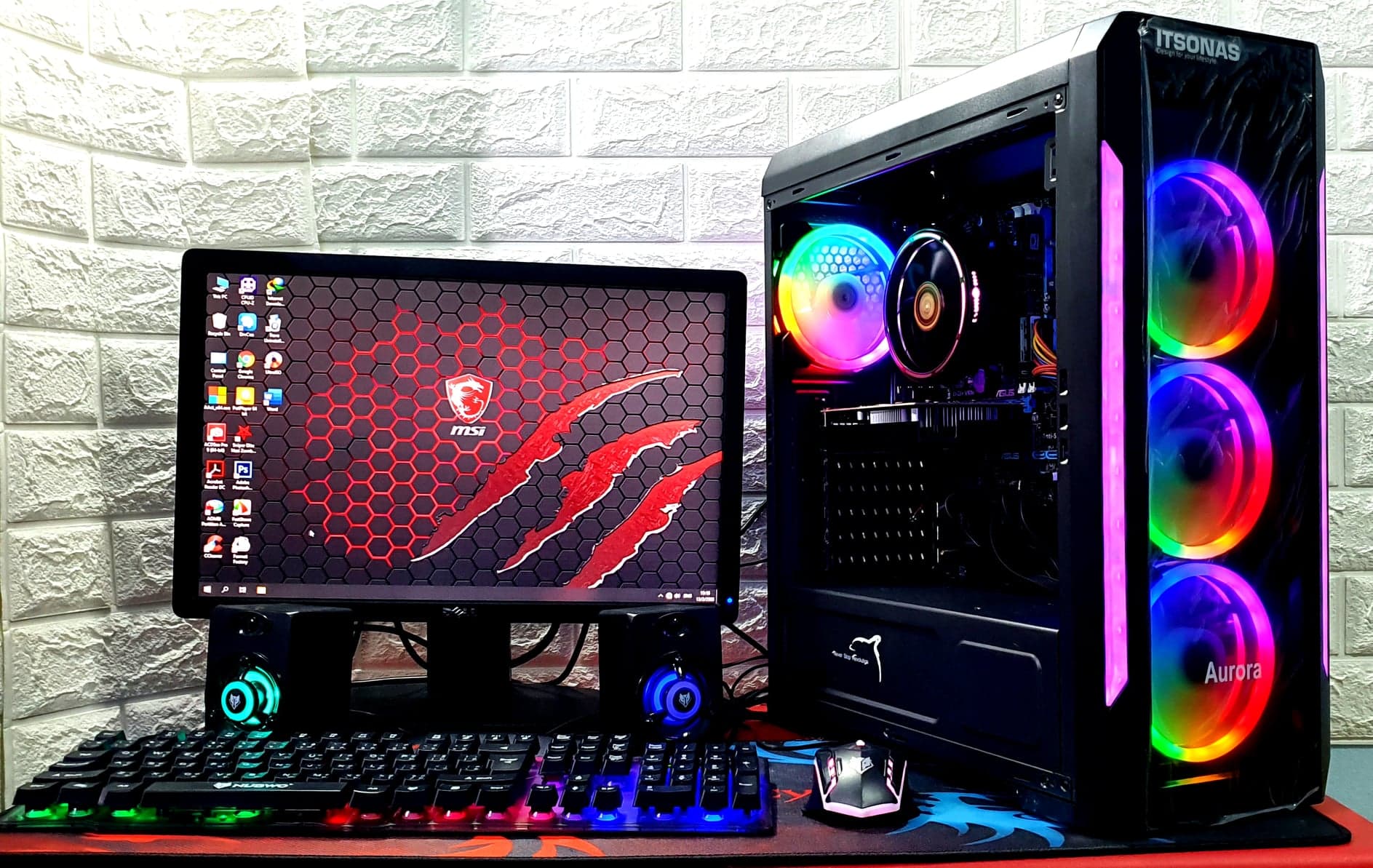 เซต RGB ของแถมจัดเต็ม Core i5-3330 RAM16Gb VGA GTX1060 SSD 240GB จอ 22 ...