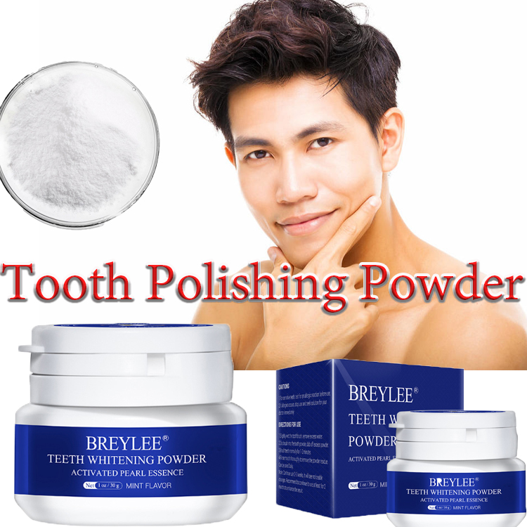 BREYLEE Tooth polishing powder 30g. ยาสีฟัน ผงขัดฟัน 30 กรัม ผงถ่านชา ...