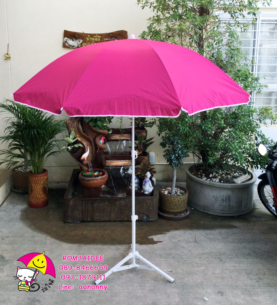 ร่มสนาม34นิ้ว สีพื้นกับสลับสี มียูวี สวยๆ (S902-S903) ไม่รวมขาตั้ง ...