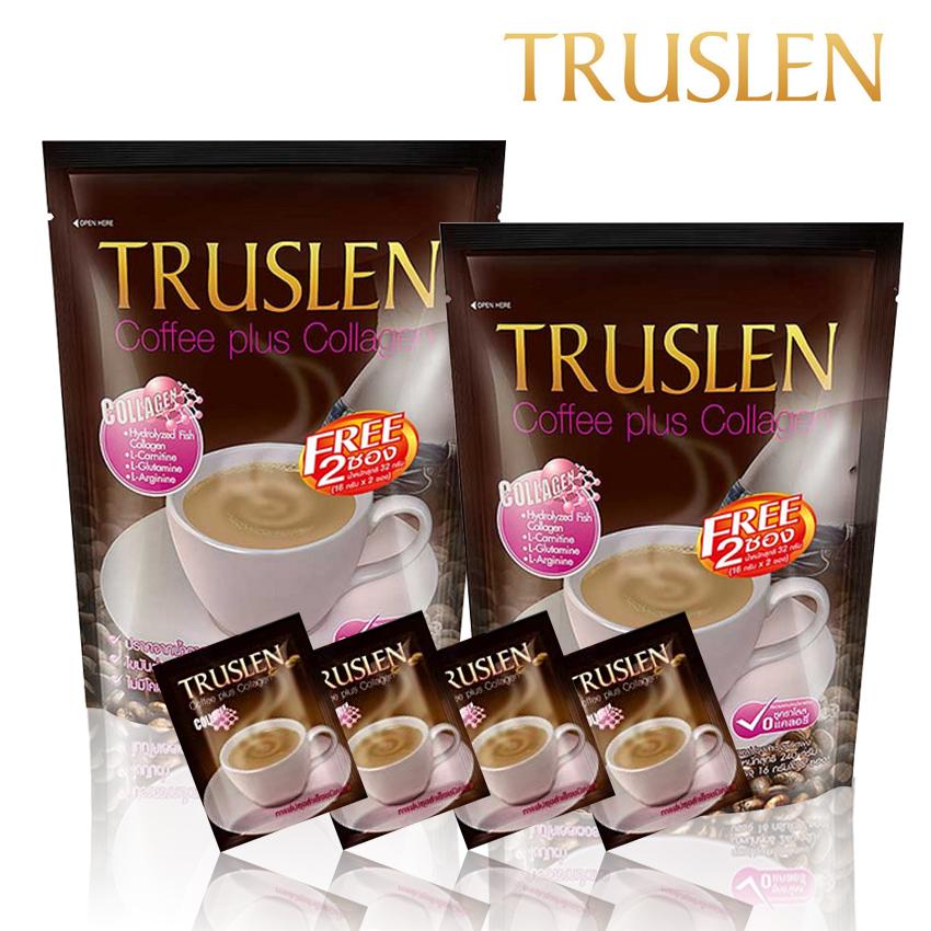 Coffee Plus Collagen ทรูสเลน คอฟฟี่ พลัส คอลลาเจน 15 sachets / 16g ฟรี ...