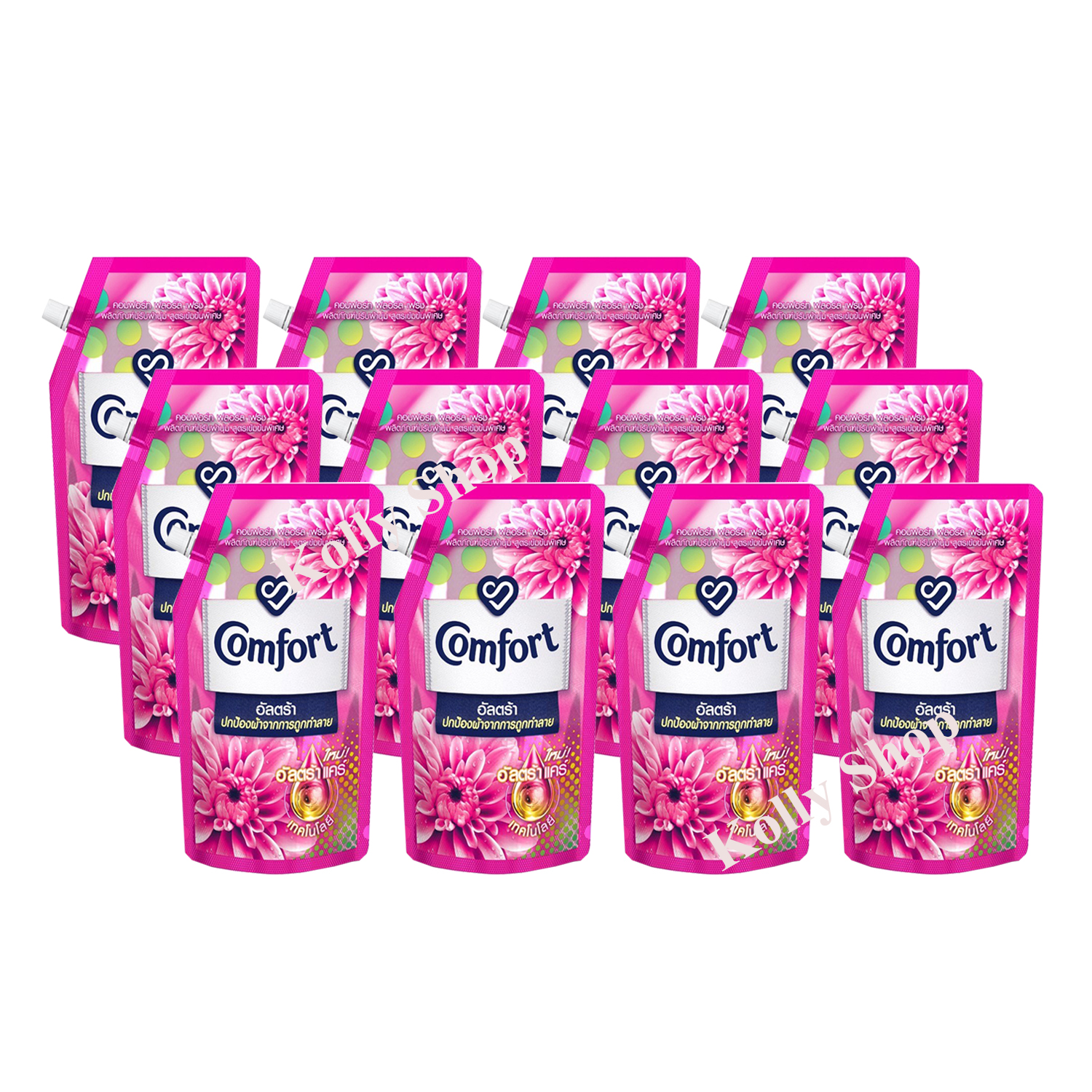 Comfort Ultra Fabric คอมฟอร์ท อัลตร้า น้ำยาปรับผ้านุ่ม สีชมพู 500 มล. ...