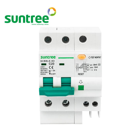 RCBO เบรกเกอร์ กันไฟดูด ตัดกระแสไฟรั่ว Suntree RCBO Breaker SCBBLE ...