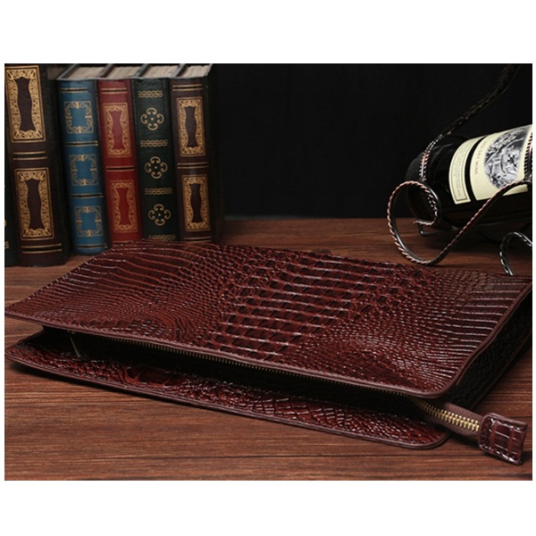 Osaka มีรับประกัน กระเป๋าหนังแบบถือ ลายหนัง จระเข้ หนังPU รุ่น NE540 ...