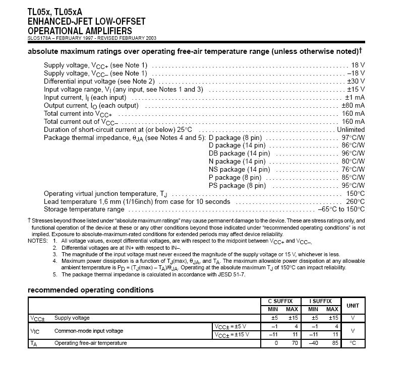 TL052CDแท้ Texas Instruments SOIC-8L (Made in Mexico)Dual ENHANCED-JFET ...