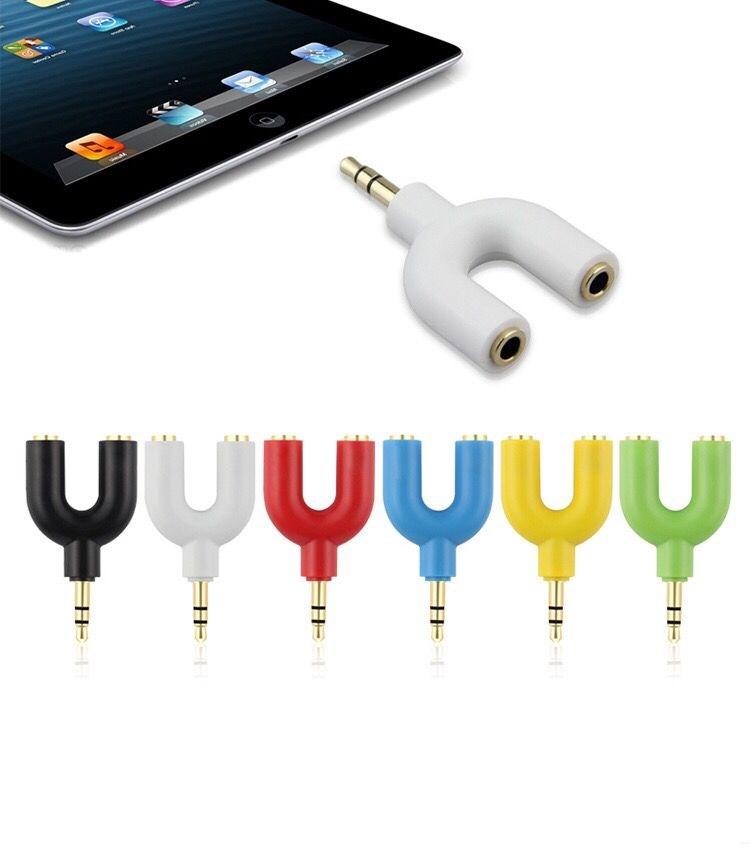 【Ready】 Universal 3.5mm 1 Male to 2 Dual Female Jack Audio Headphone ...