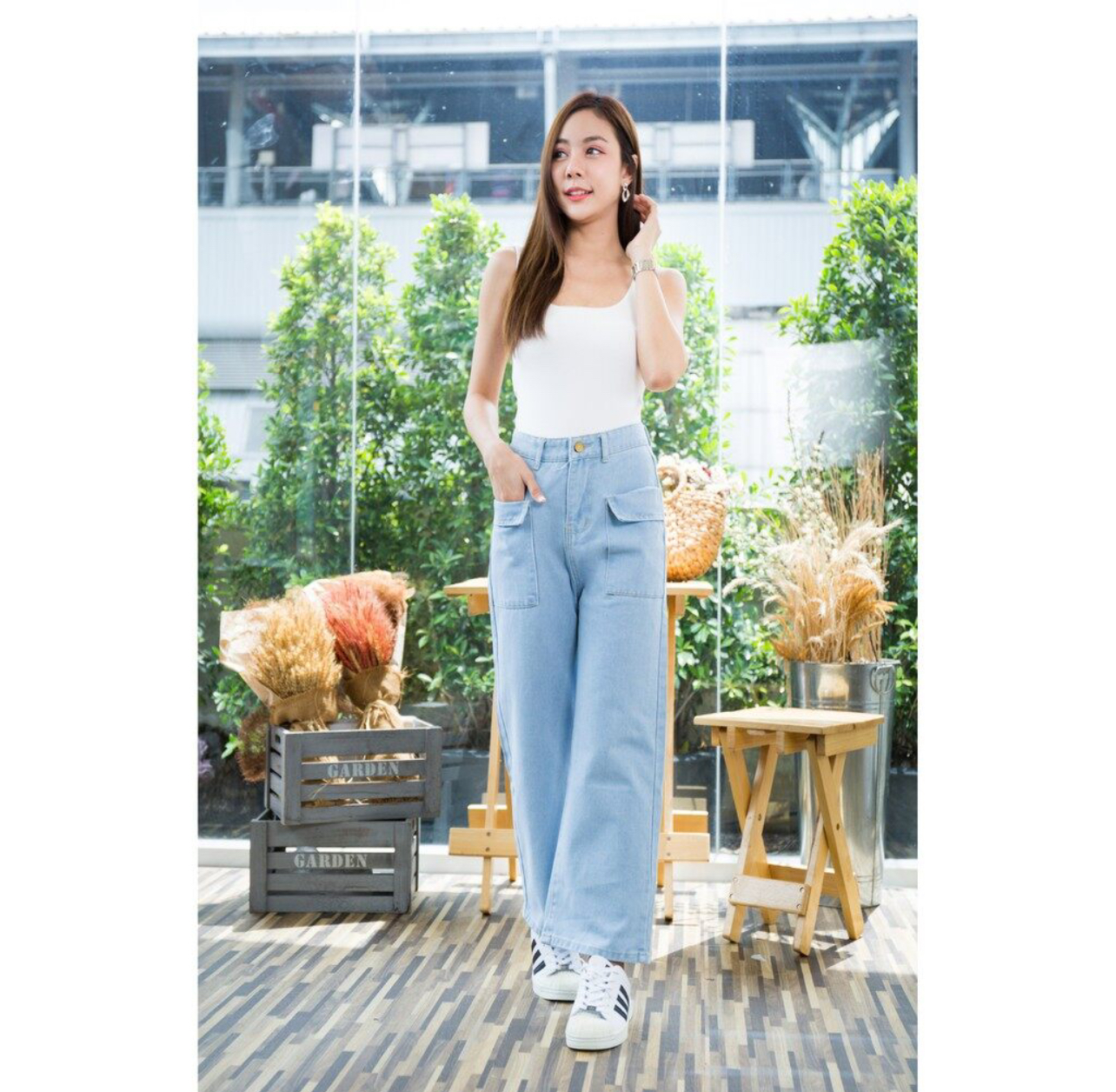 SALE สินค้าเซลล์ ST033 กางเกงยีนส์เอวสูงทรงกระบอก ดีไซน์เก ลดราคา ...