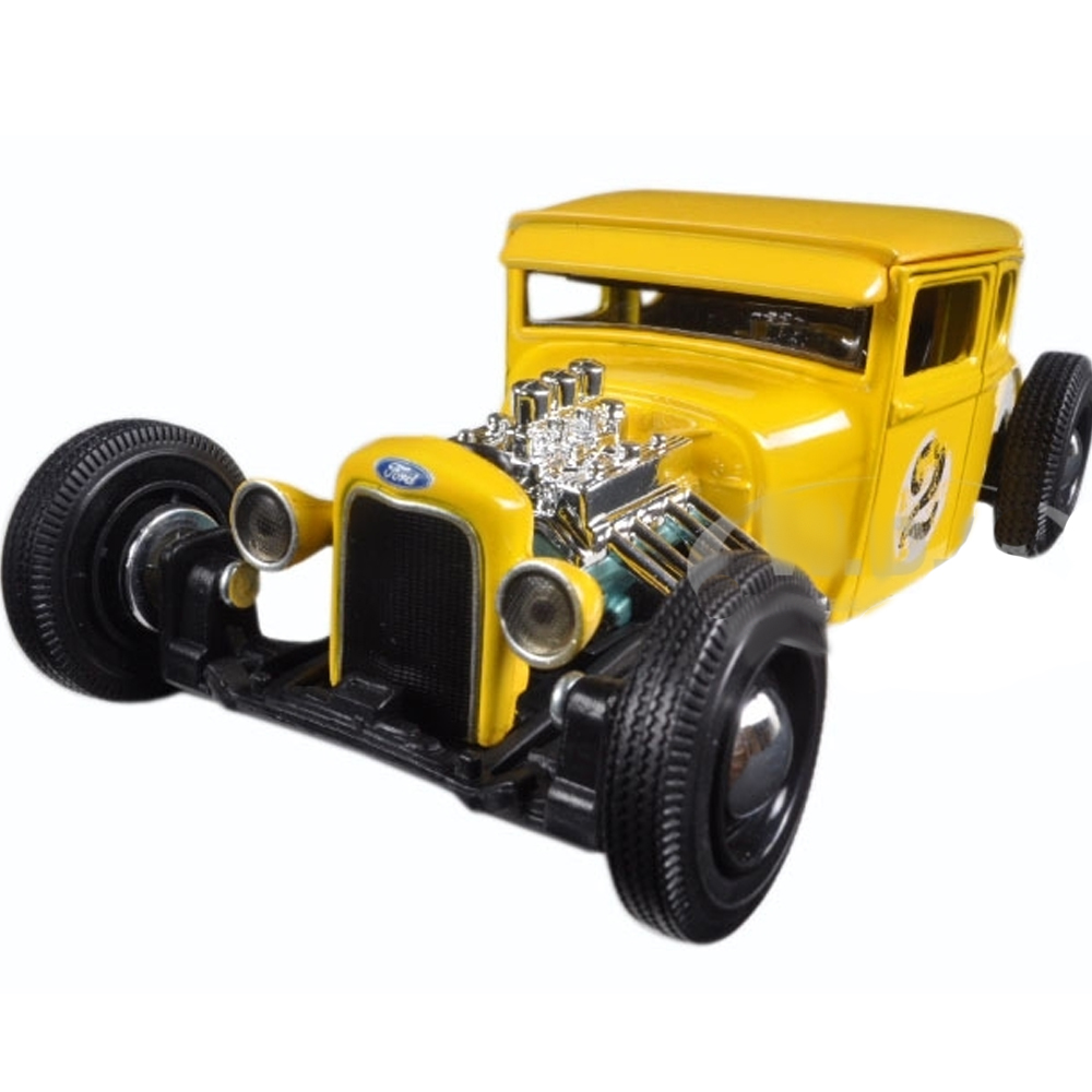 1929 Ford Model A Yellow #2 OUTLAWS 1/24 Scale Diecast Car Model By ...