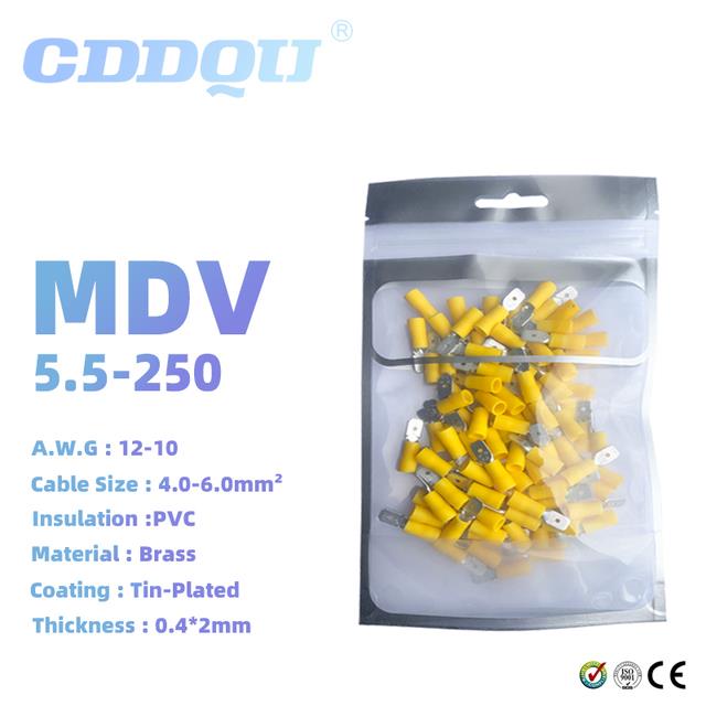 Insulated Male And Female Disconnector Electrical Crimp Spade Terminal ...