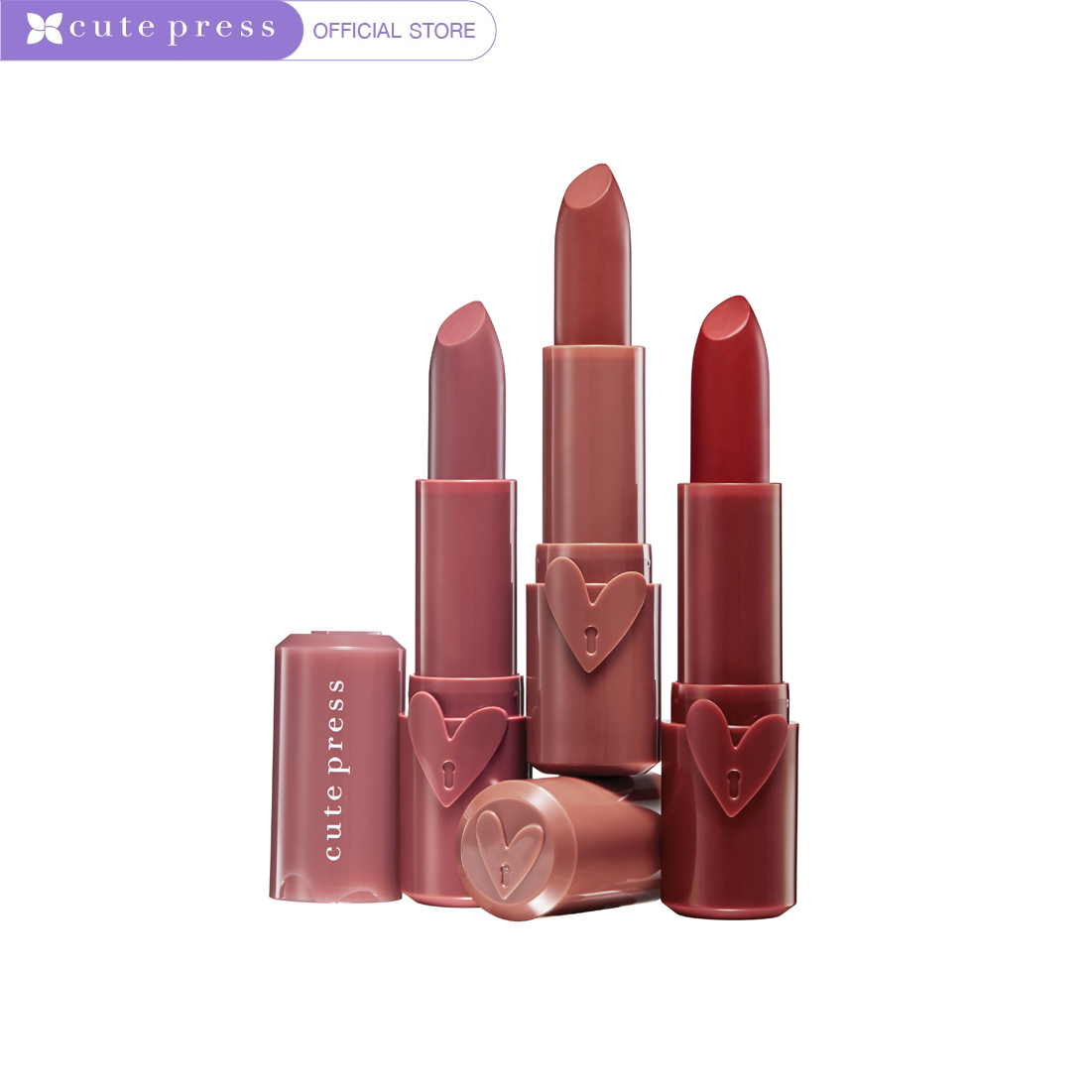 CUTE PRESS Heart ID Sheer Lipstick ลิปสติก 3.7g - BEAUTRIUM - ThaiPick