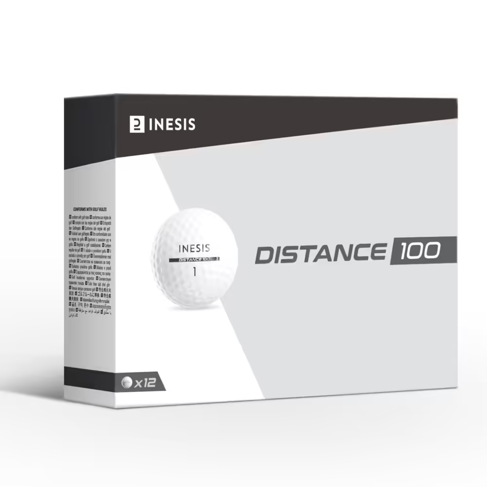 INESIS ลูกกอล์ฟ ผิวนอกทำจากเซอร์ลีน กล่องละ12 ลูก รุ่นDistance100 สี ...