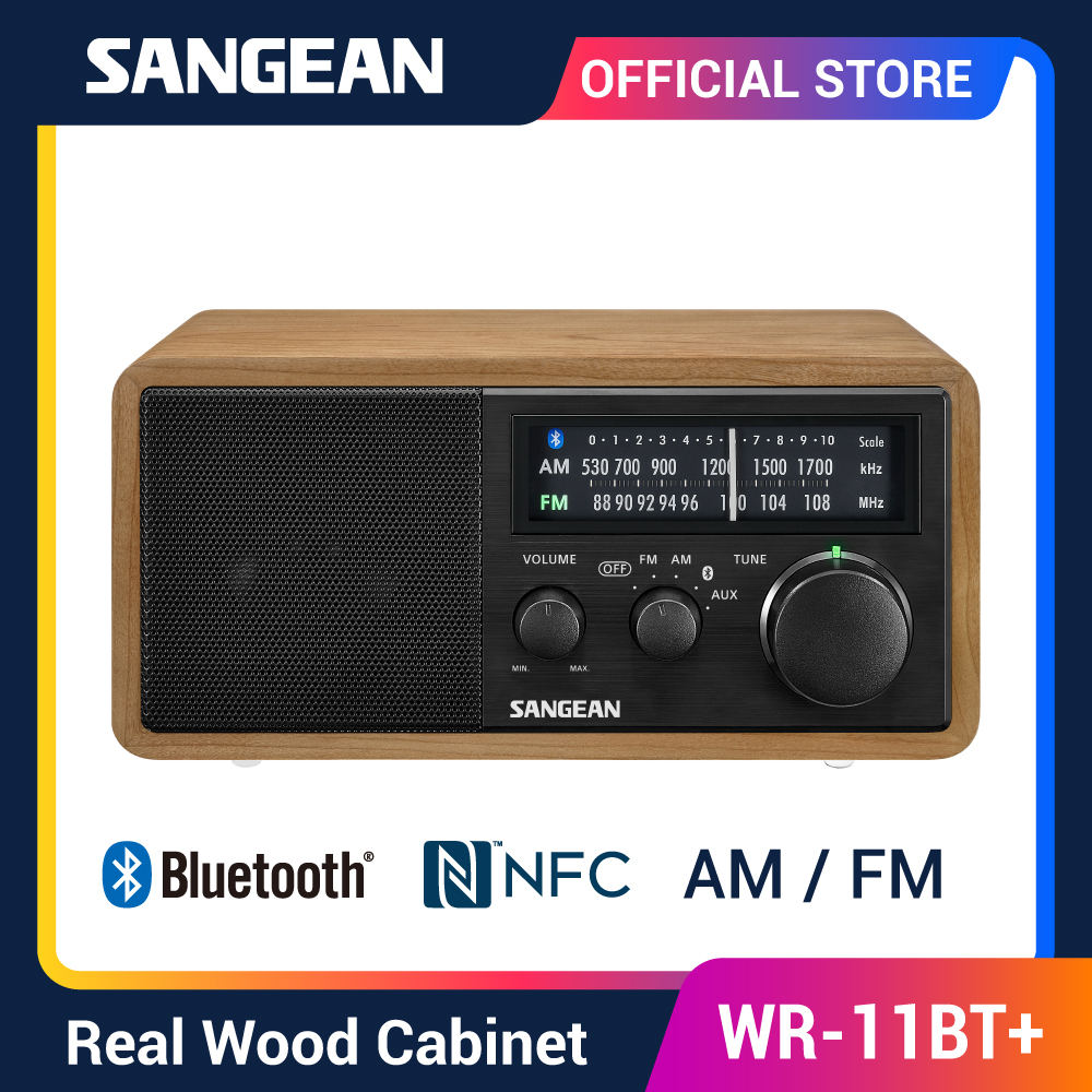 SANGEAN WR-11BT AM/FM Bluetooth และการจับคู่ NFC พร้อมการชดเชยเสียงเบส, Aux-in - Vick Success ...