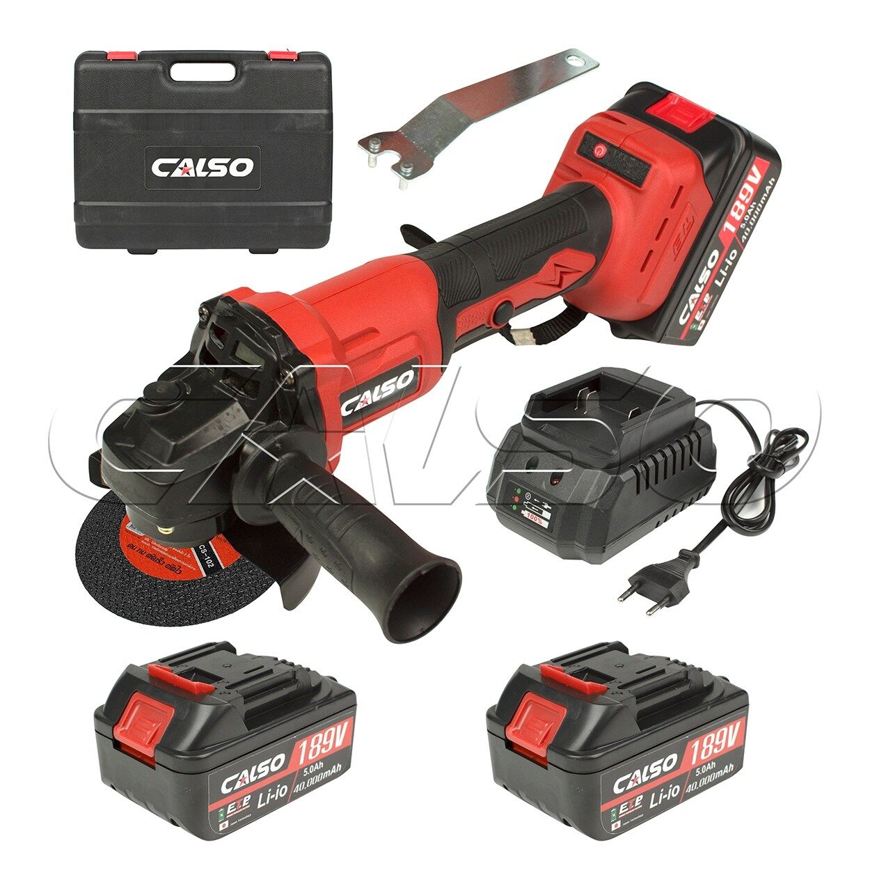 CALSO (ชุดคู่ หินเจียแบต) Combo Battery หัวเลื่อยพุ่มต่อเครื่องเจียร 4 นิ้ว ใช้กลับเครื่องเจียร ...