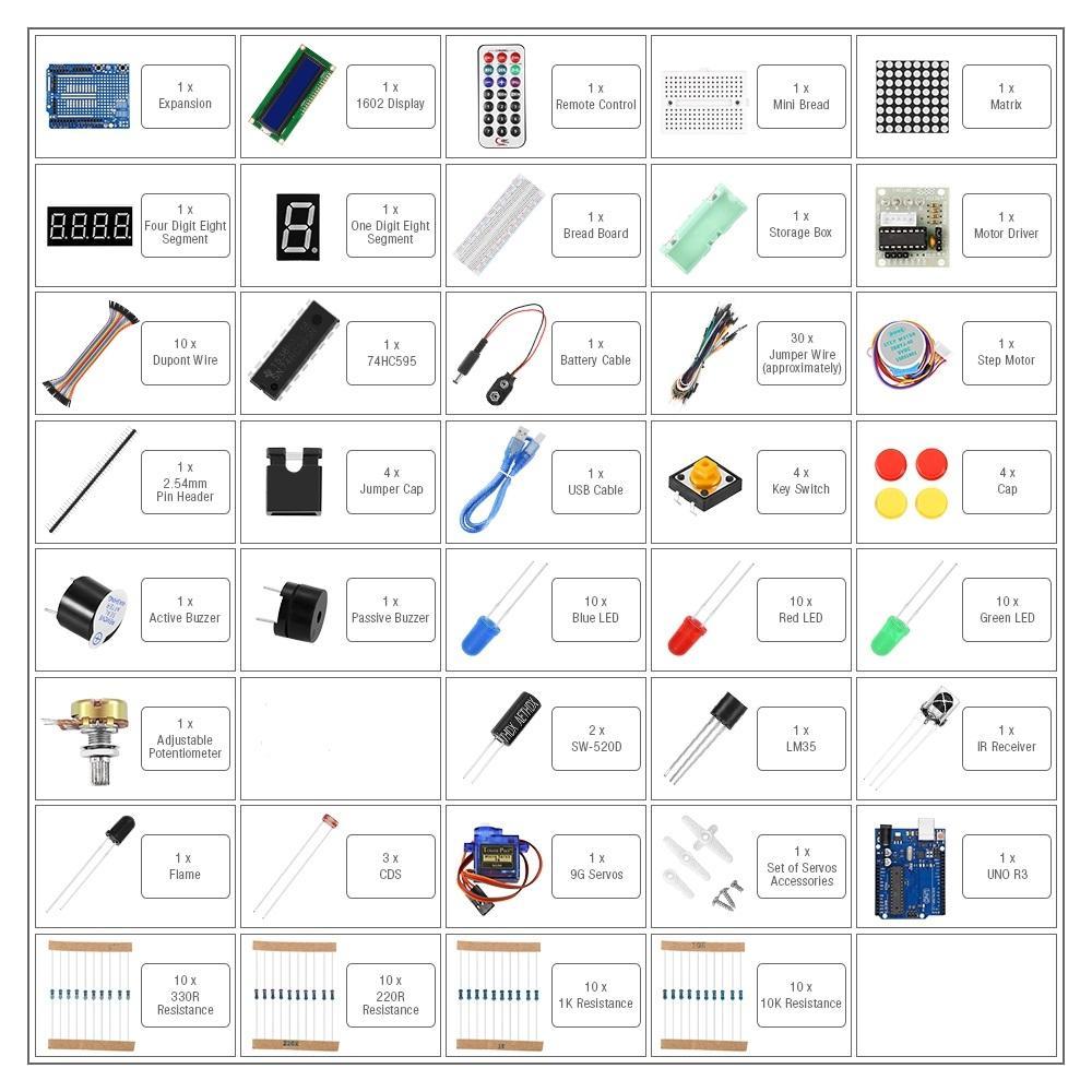 Arduino Basic Learning Starter Kit For Arduino Set B ชุดรวมเรียนรู้พื้นฐาน Arduino ชุด B