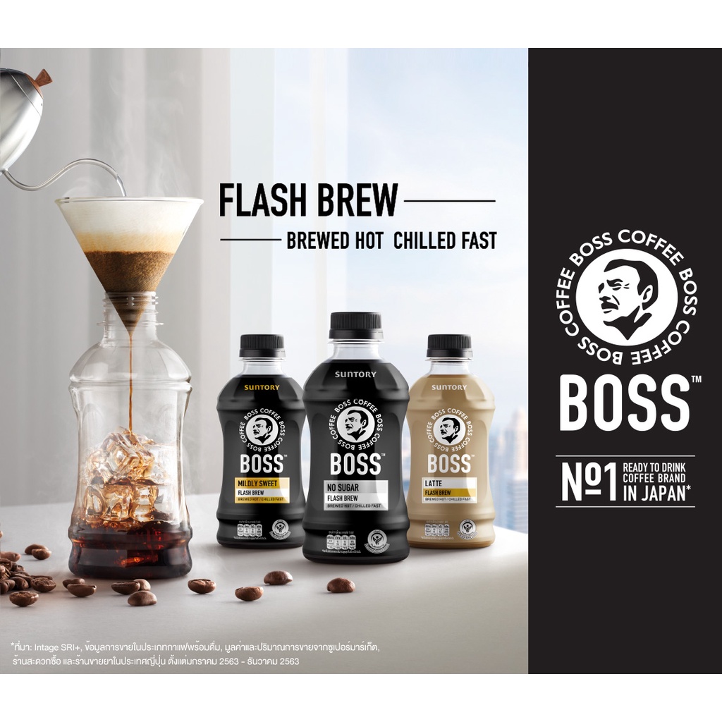 BOSS Coffee (24 ขวด) กาแฟ กาแฟพร้อมดื่ม กาแฟสำเร็จรูป บอสคอฟฟี่ Mildly ...