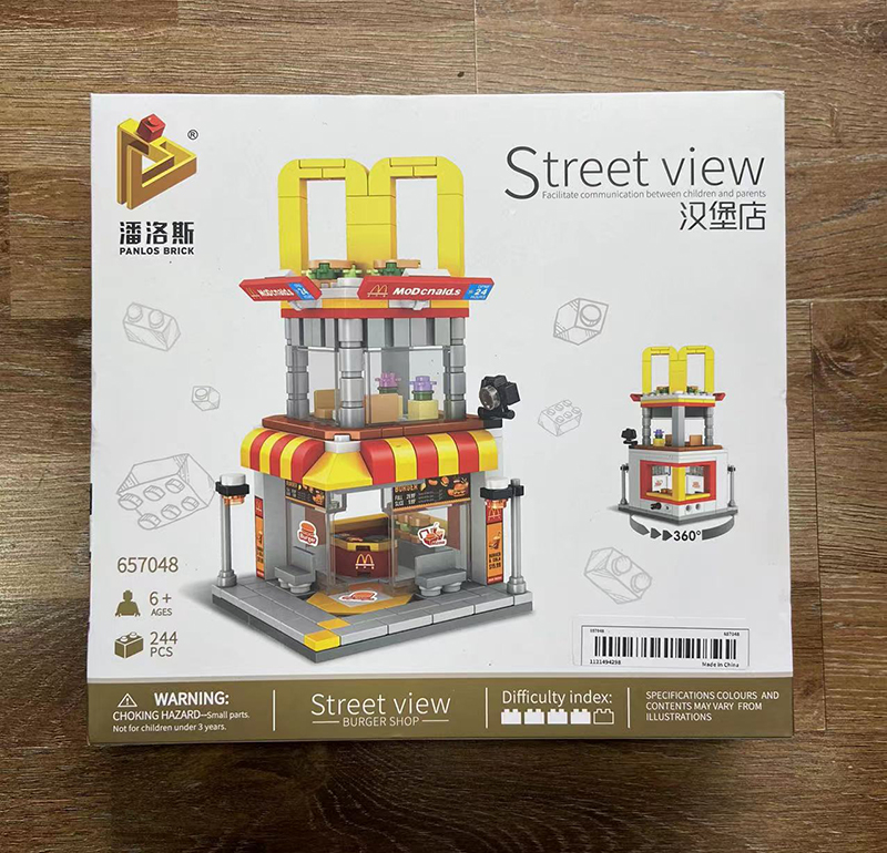 City Street View Series Building Blocks ร้านกาแฟร้านสะดวกซื้อ Model ...