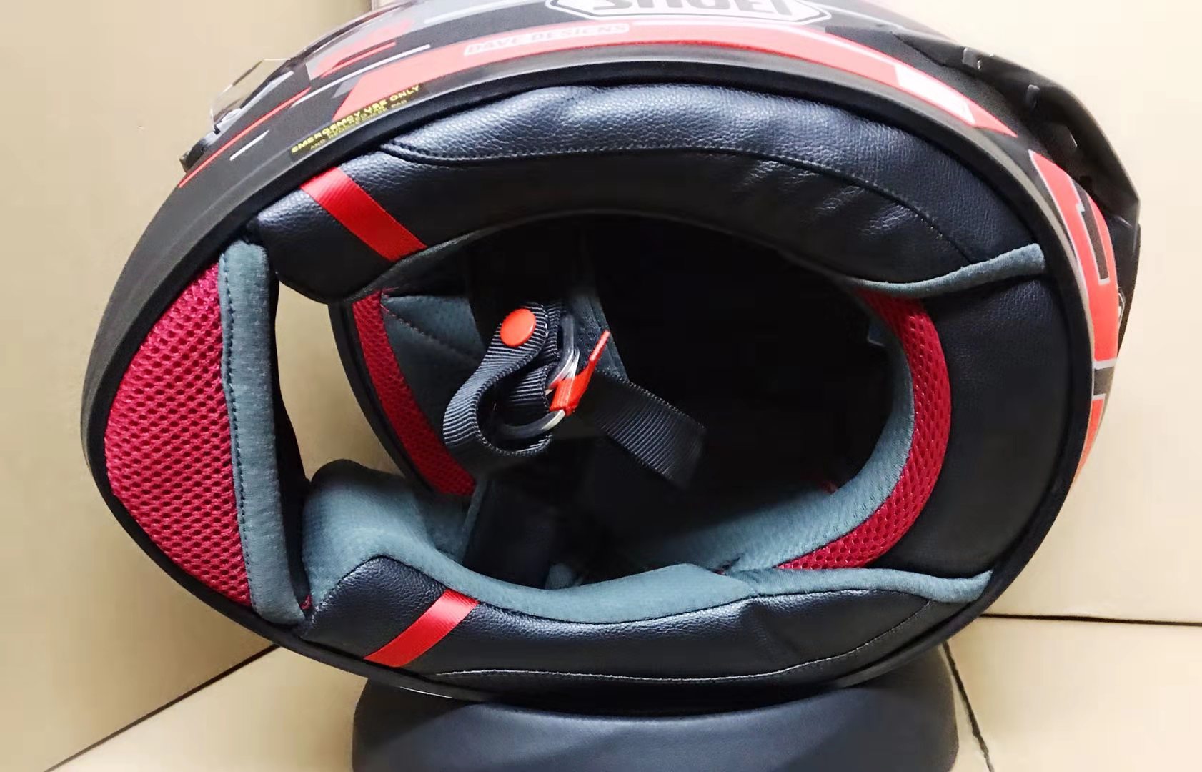 new SHOEI motorcycle helmet red ant anti-fog helmet racing motorcycle ...