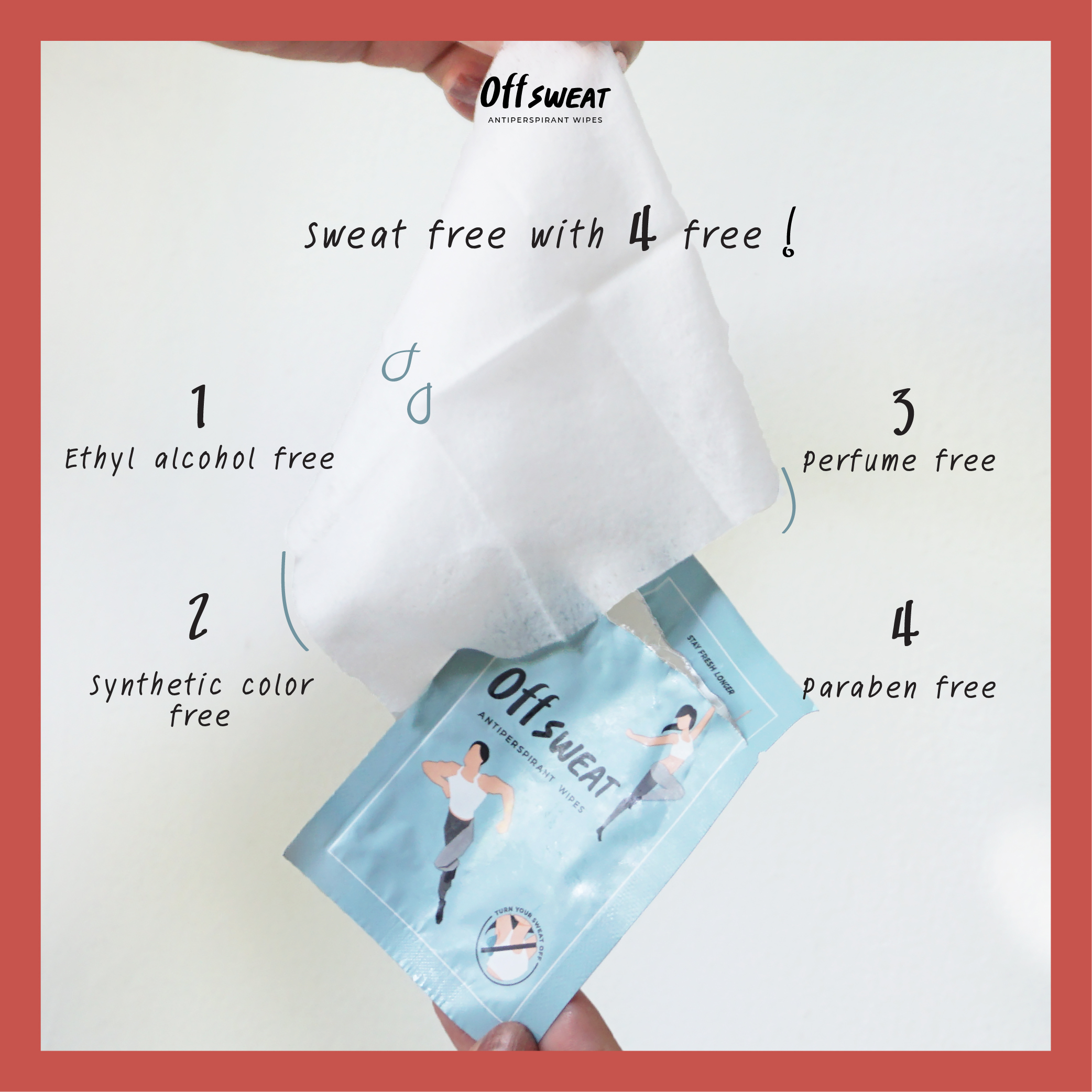 OFF SWEAT *3 กล่อง (30 ซอง) แผ่นเช็ดลดเหงื่อ ลดกลิ่น เช็ดก่อนนอน ปกป้อง ...