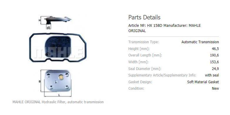 BENZ ชุดกรองเกียร์+ยางอ่าง รุ่น A-Class(W169) B-Class(W245) เบอร์ 169 ...