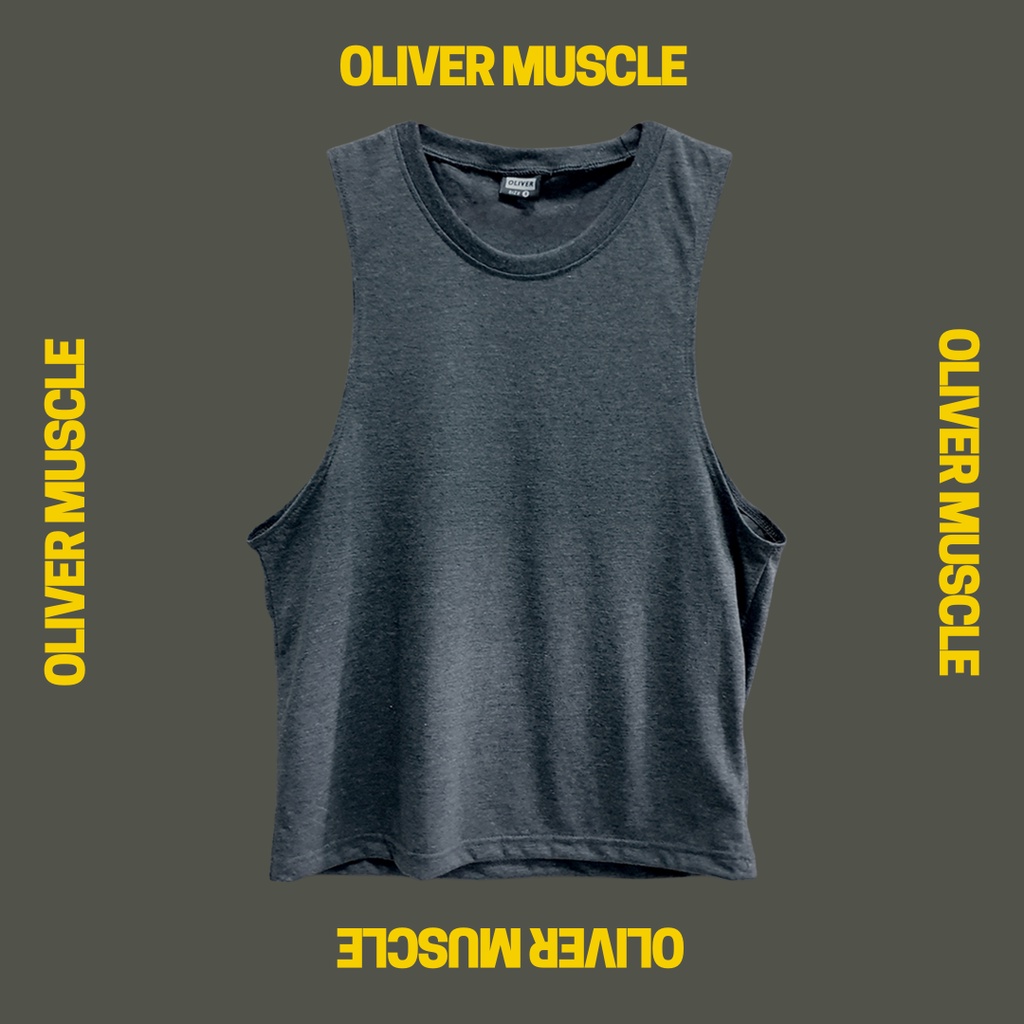 เสื้อกล้ามแขนกุด สีเทา ใส่ออกกำลังกาย Oliver Muscle | Lazada.co.th