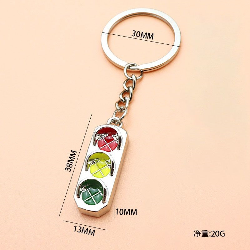 Creative simulation traffic light key pendant ring traffic lights male ...