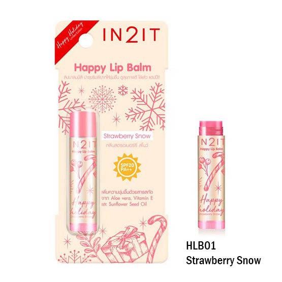 IN2IT Happy Lip Balm SPF20 PA++ เพิ่มความชุ่มชื่นด้วยสารสกัดจาก Aloe ...