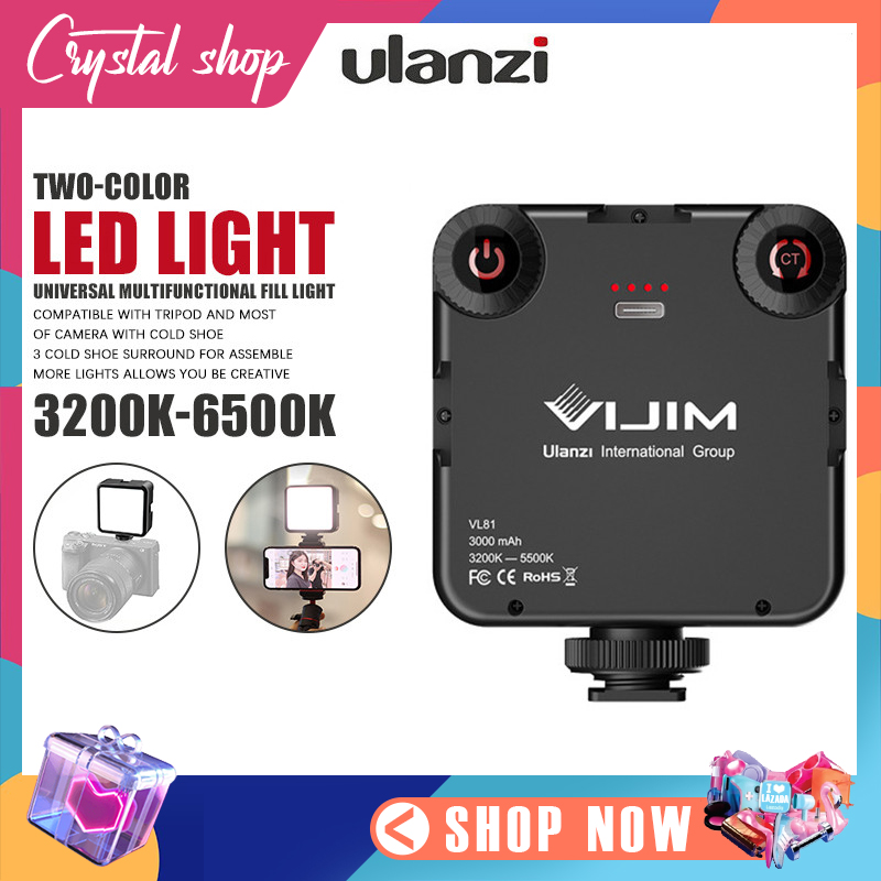 ไฟถ่ายภาพ วิดีโอ Live สด Ulanzi VIJIM รุ่น VL81 BI-COLOR FILL LIGHT ไฟ ...