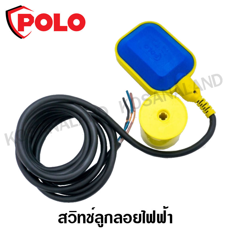 Polo สวิทช์ลูกลอย สายไฟยาว 3 เมตร (สำหรับใช้กับปั๊มน้ำ) รุ่น PC-8A ( Float Switch ) สวิทช์ลูกลอย ...