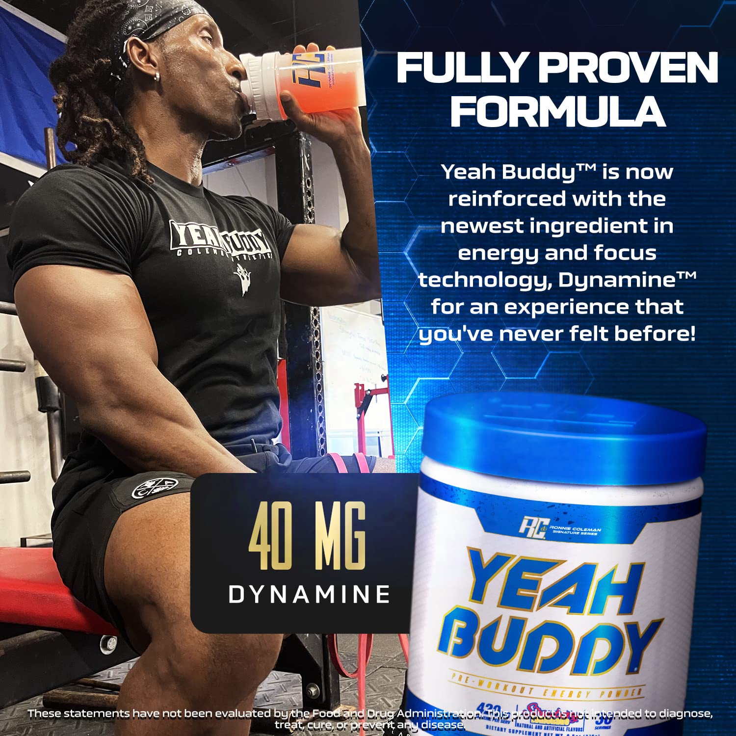 Ronnie Coleman Signature Series YEAH BUDDY Pre Workout Powder 30 ...
