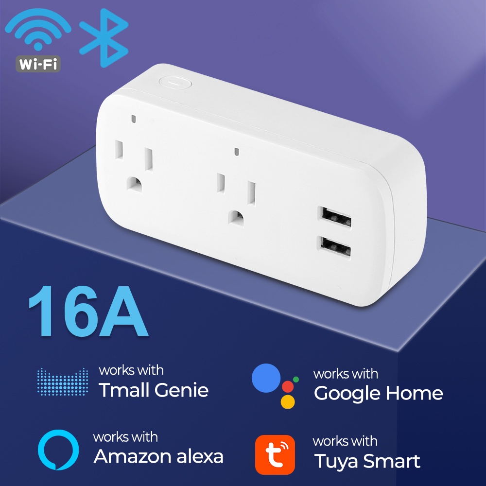 SMATRUL Tuya Wifi Smart Usb Socket Power Strip 16A US Plug Adapter ...