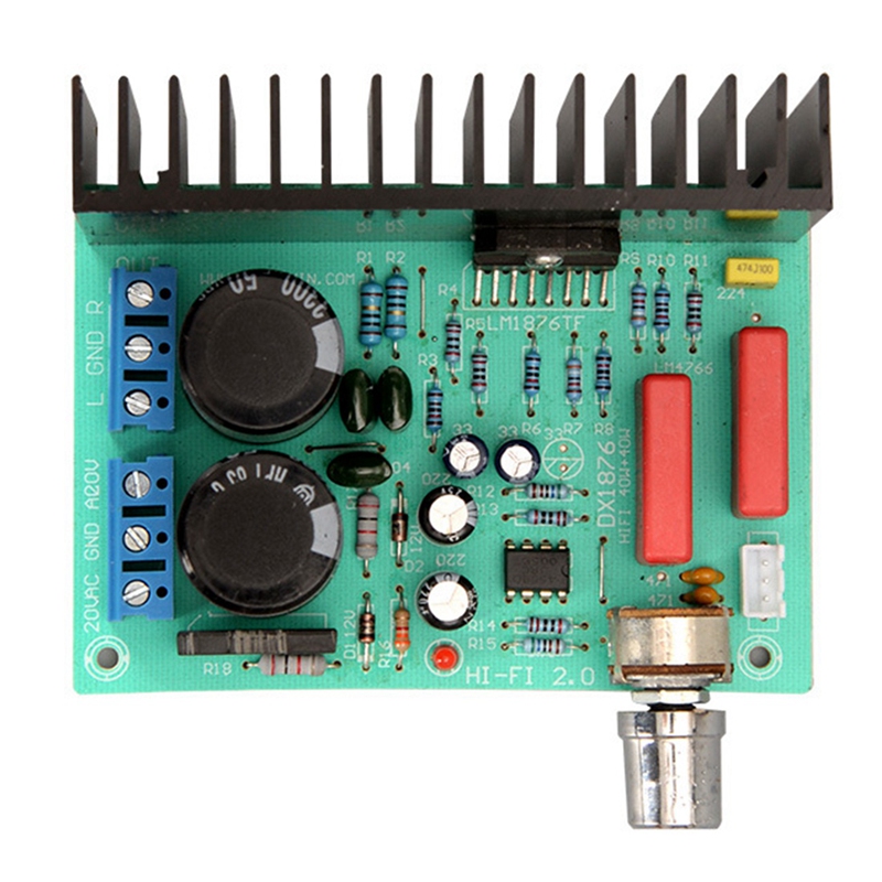 30W+30W LM1876 Stereo Audio Power 4558 Amplifier Board 2.0 Stereo Class ...