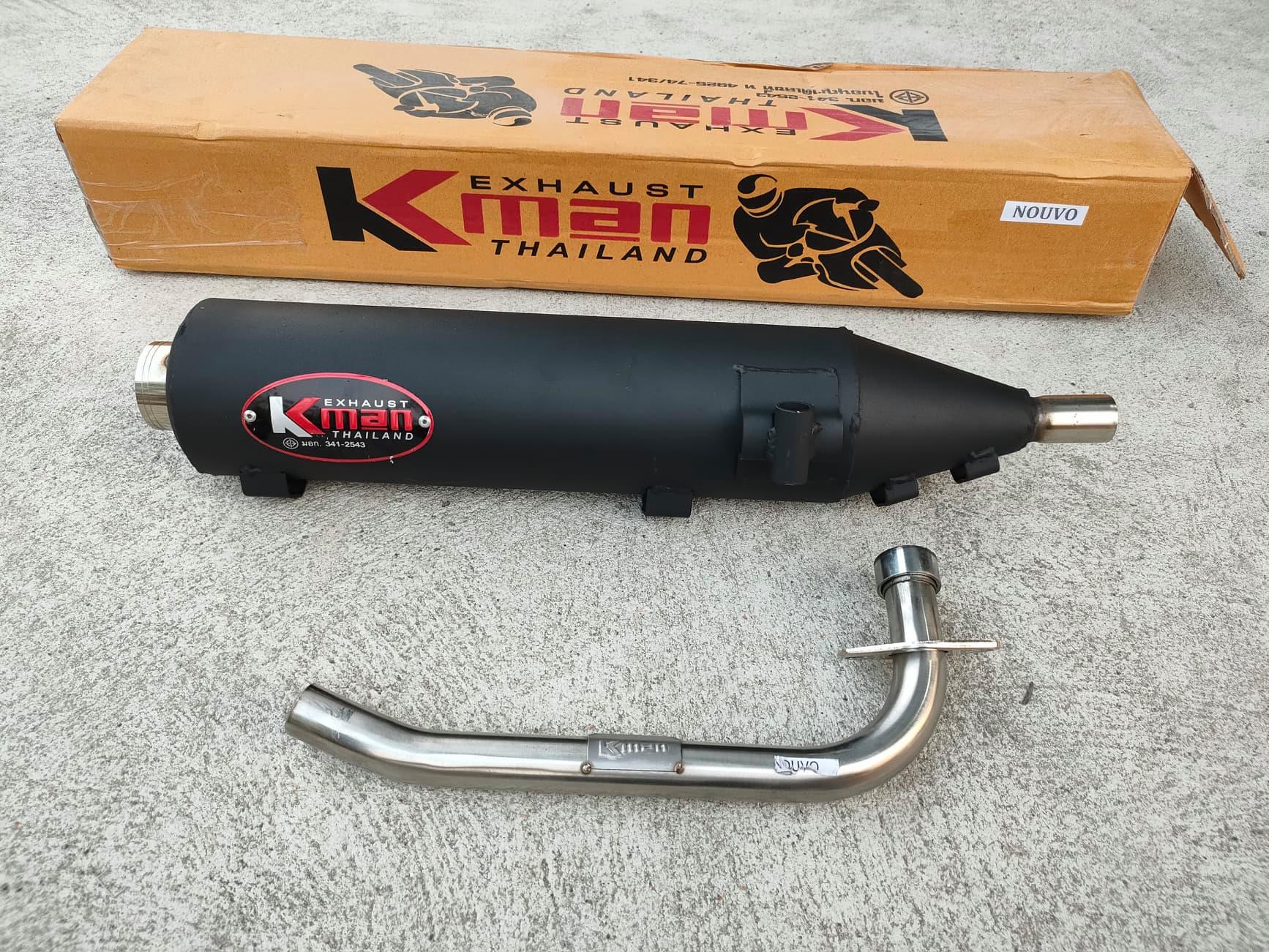 ท่อ K-man Nouvo MX ผ่าหมก คอเลส ปลายดำ มี มอก.แท้ (แถมฟรี สติ๊กเกอร์ ...