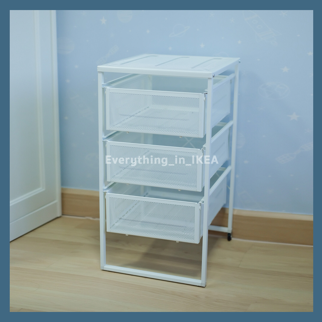 [พร้อมส่ง] LENNART ตู้ลิ้นชัก ลิ้นชักสีขาว ตู้ลิ้นชักมีล้อ ลิ้นชักอิ ...