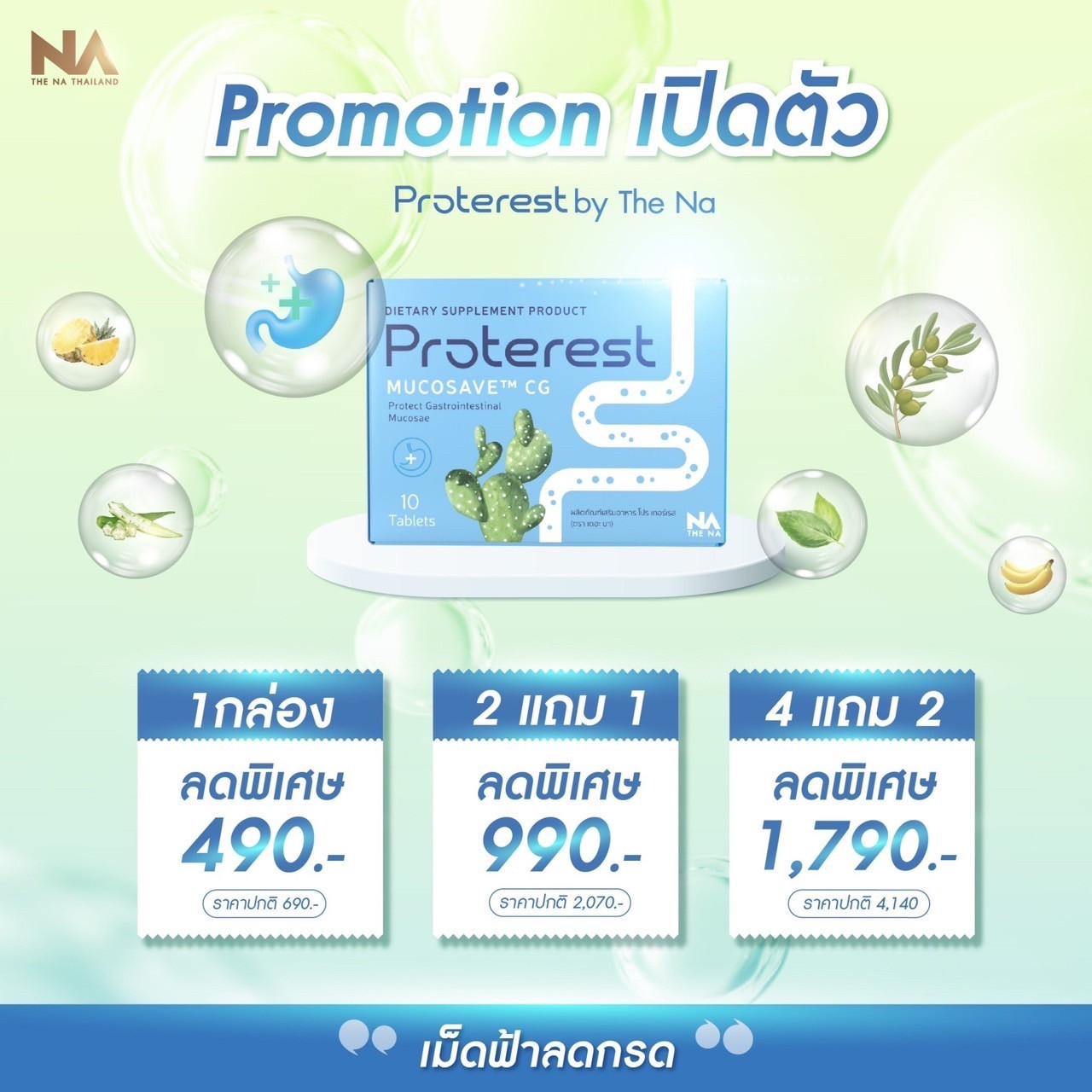 [2แถม1] เดอะนา โปรเทอร์เรส The Na Proterest บรรเทากรดไหลย้อน | Lazada.co.th