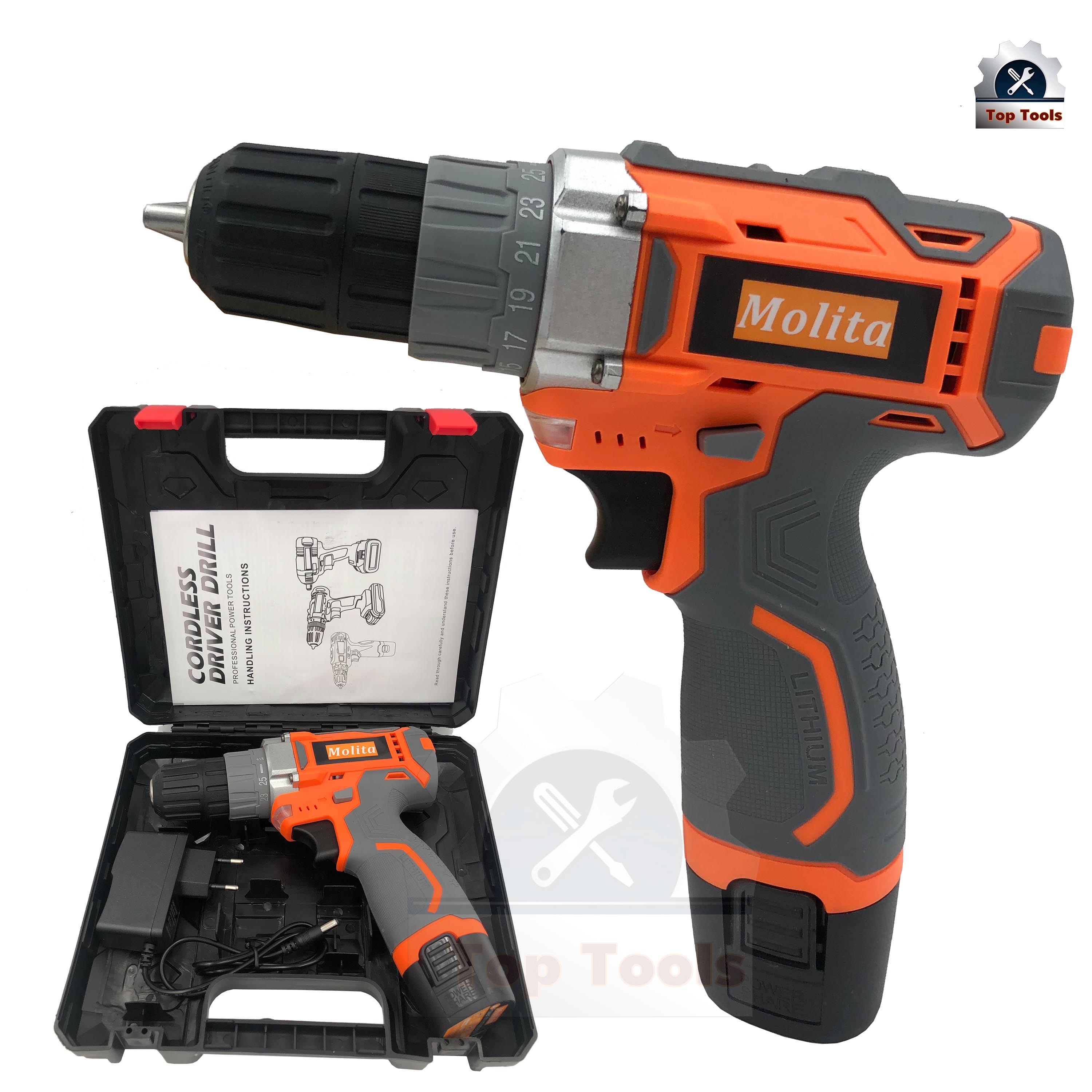 MOLITA สว่านไร้สาย สว่าน 48V 2 ระบบ ปรับสปีดได้ สำหรับเจาะไม้ เหล็ก ขัน ...