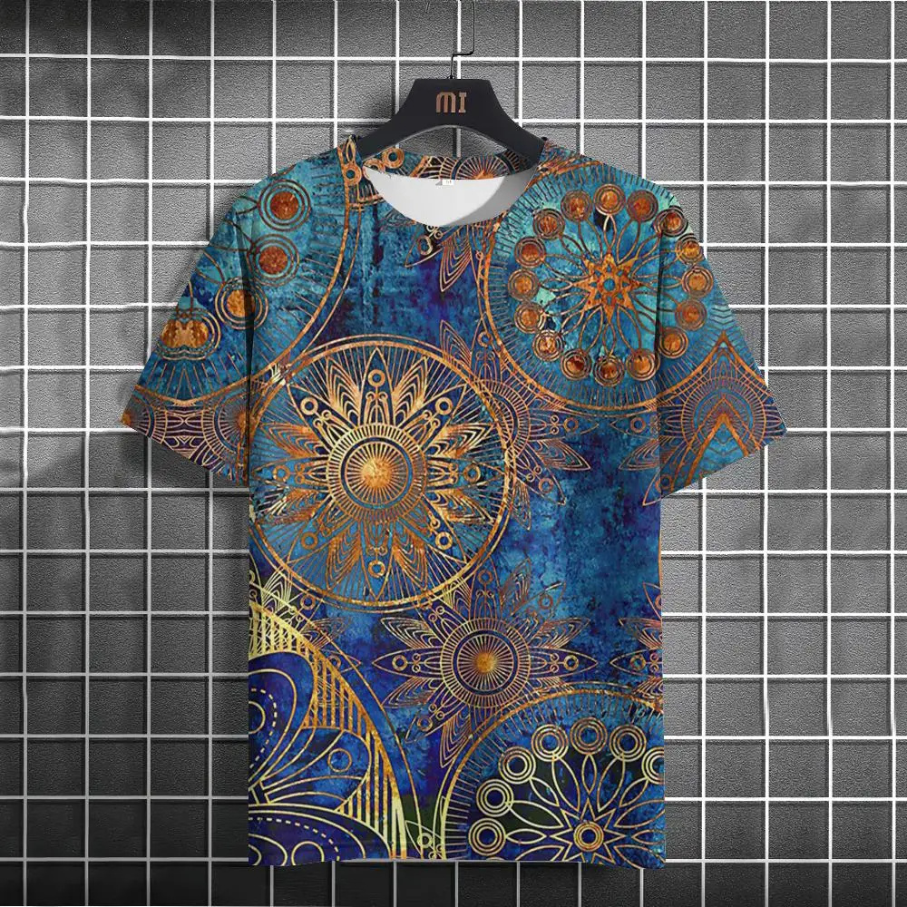 2567เสื้อยืดแขนสั้นแบบใหม่ของผู้ชาย, เสื้อยืดขนาด 3D Nation Dazzle ขนาด ...