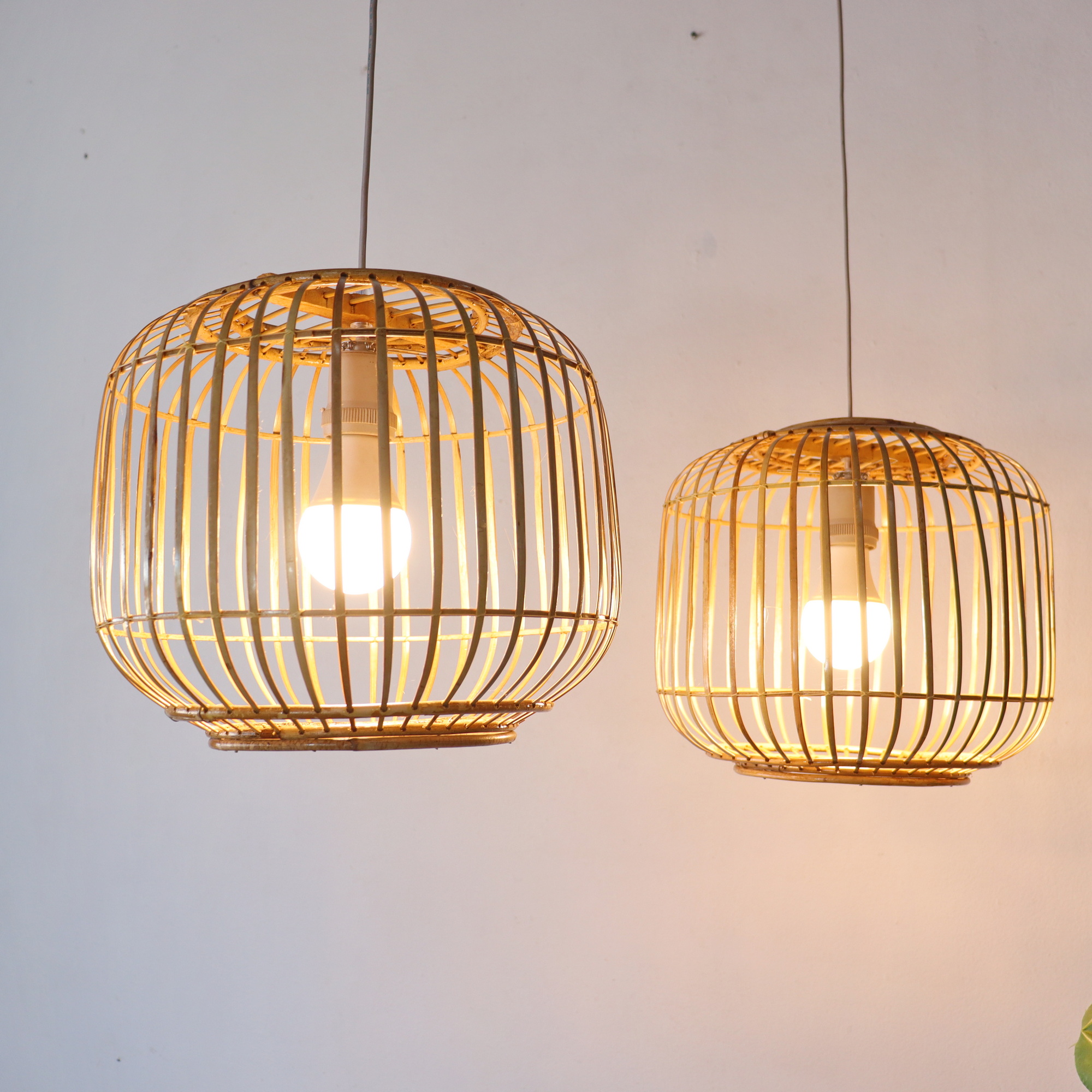 NUB DAO - โคมไฟไม้ไผ่ทรงกรงนกสานงานทำมือ สำหรับที่พัก ร้านอาหาร โรงแรม ...