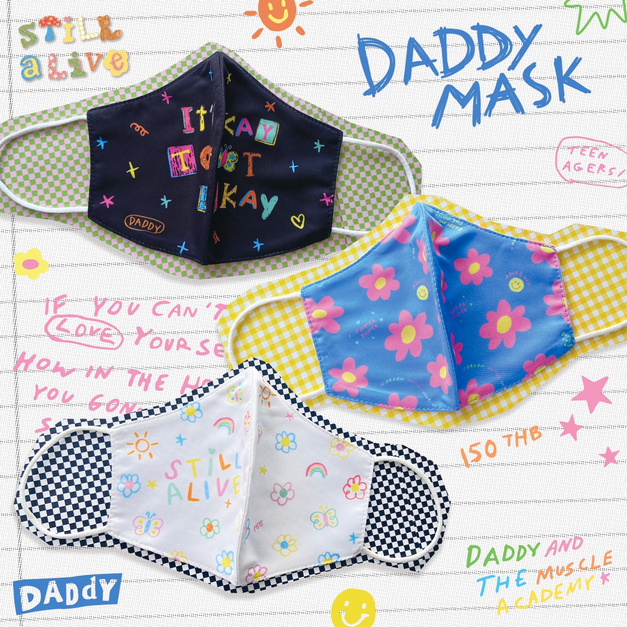 Still Alive Daddy Mask แมสผ้าปิดปากสุดน่ารัก - DADDY & THE MUSCLE ...