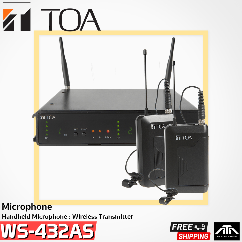 TOA WS-432 Dual Channel Wireless Set ไมค์โครโฟนไร้สาย ไวเรสส์ ไมค์ | Lazada.co.th