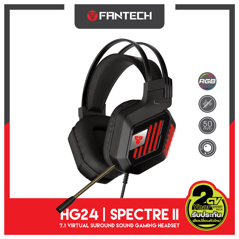 Fantech HG24 SPECTRE II Gaming Headset ระบบ Virtual 7.1 หูฟังเกมมิ่ง แฟนเทค หูฟังเล่นเกม มี ...