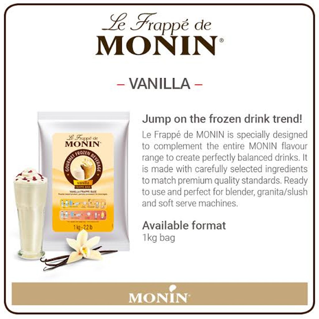 Enjoy at home???? MONIN Vanilla Frappe Powder ผงปั่น กลิ่นวานิลลา ...