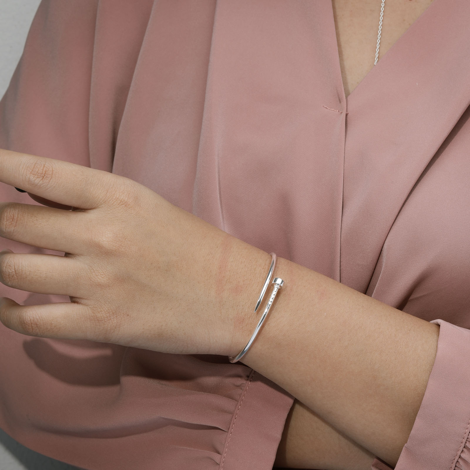 Louis Montini (Jewelry) Sterling Silver 925 Bracelet กำไลข้อมือเงินแท้ 92.5 กำไลข้อมือผู้หญิง ...