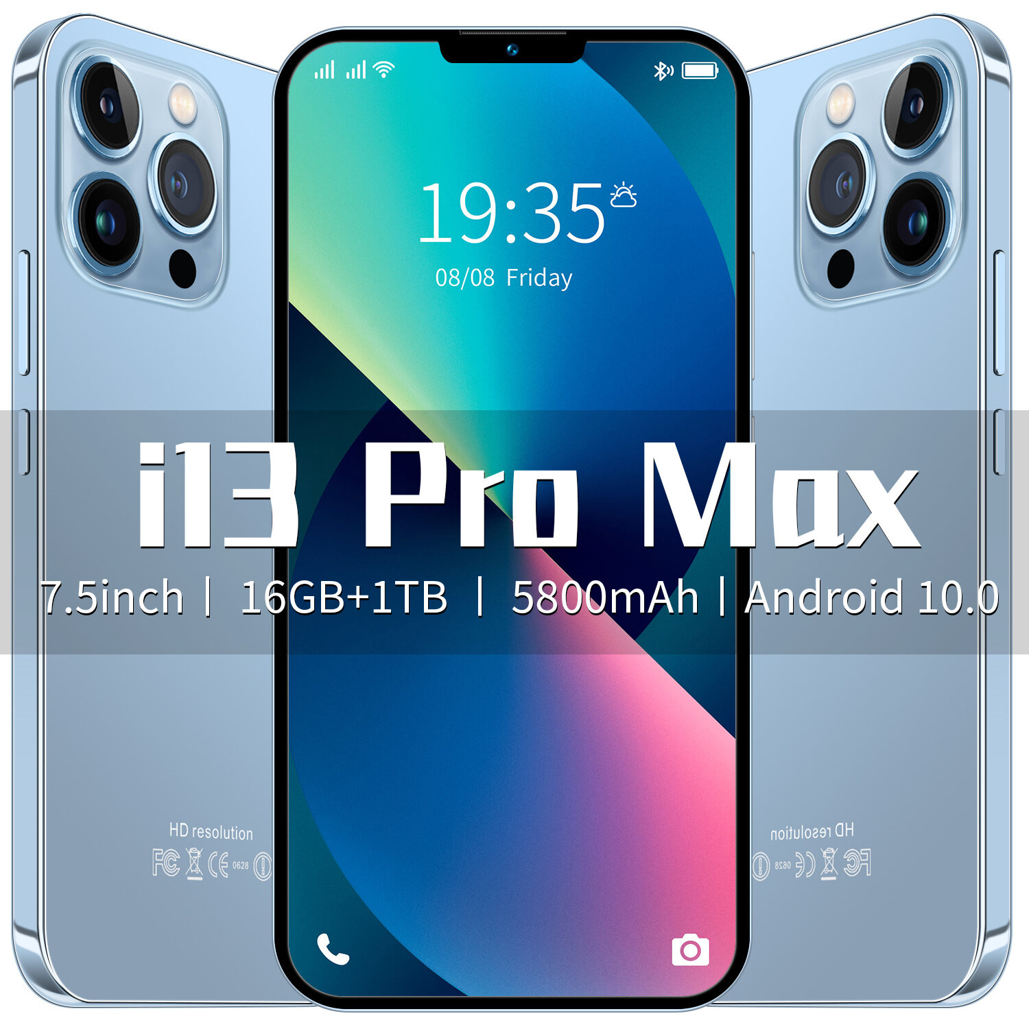 [ขายร้อน:ซื้อหนึ่งแถมสี่]โทรศัพท์ราคาถูก i13 Pro Max ใหม่เอี่ยม (8G RAM ...